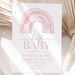 Boho Rainbow Baby Shower Invitation, Boho Hello Baby Shower, Girl Baby ...