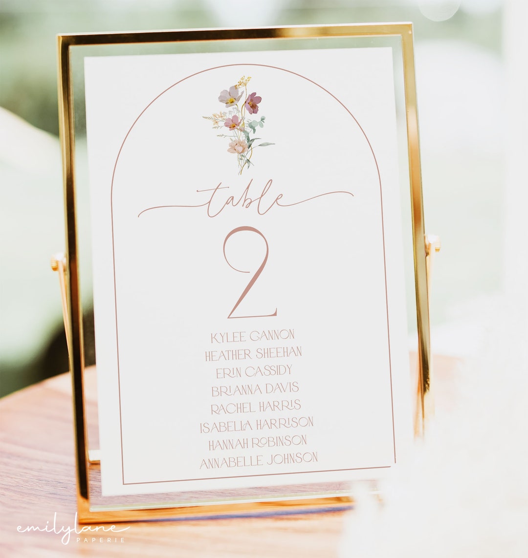 Wildflower Table Numbers, Bridal Shower Table Numbers, Wildflower Table ...