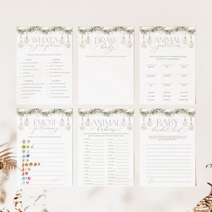 Christmas Baby Shower Games, A Merry Little Baby Shower Editable Games ...