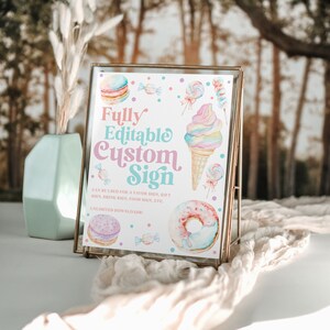 Custom Editable Sign, Pastel Candy Custom 8x10 Sign, Pastel Editable ...