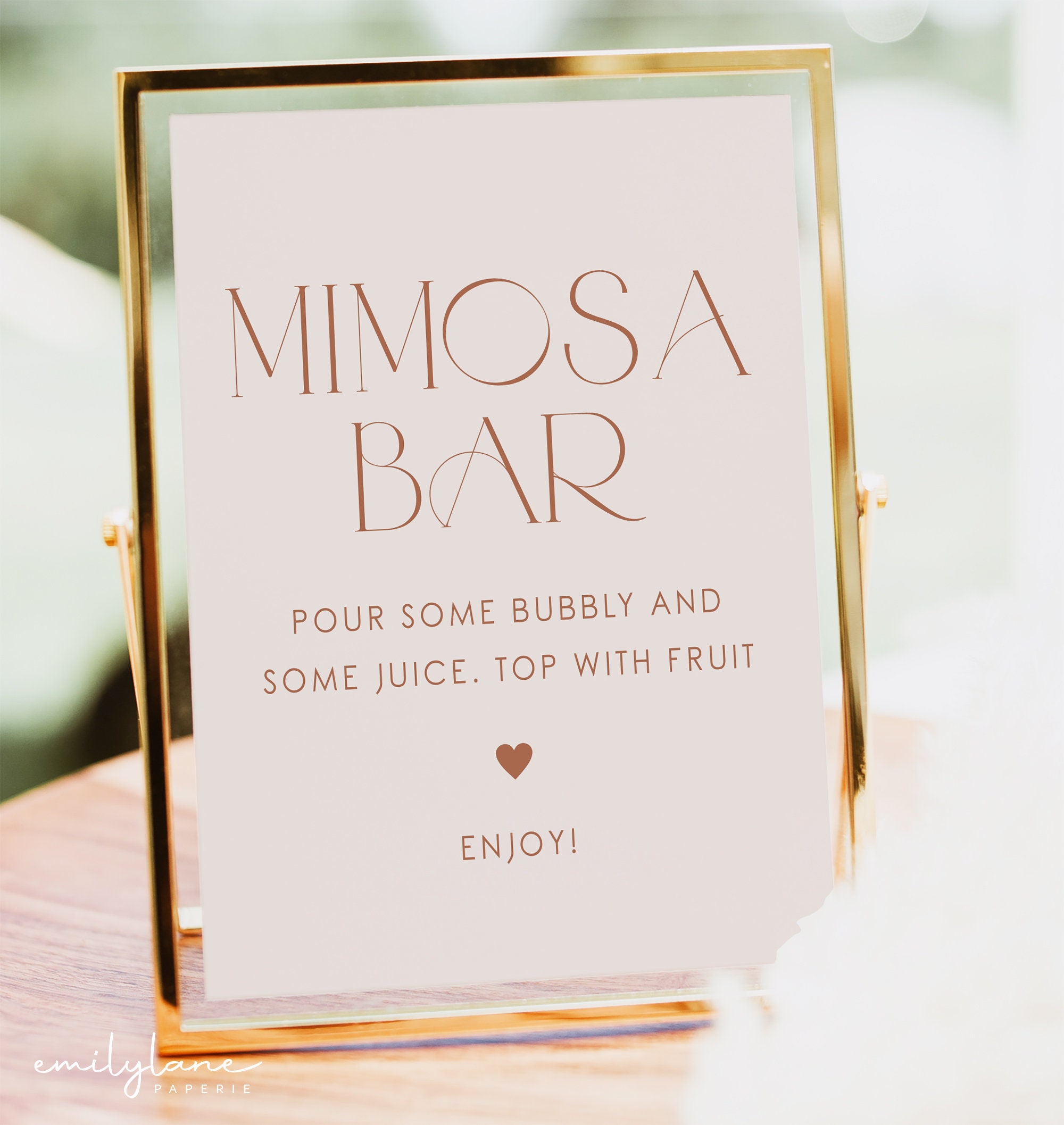 Boho Mimosa Bar Sign Minimal Mimosa Bar Sign Bohemian Shower - Etsy