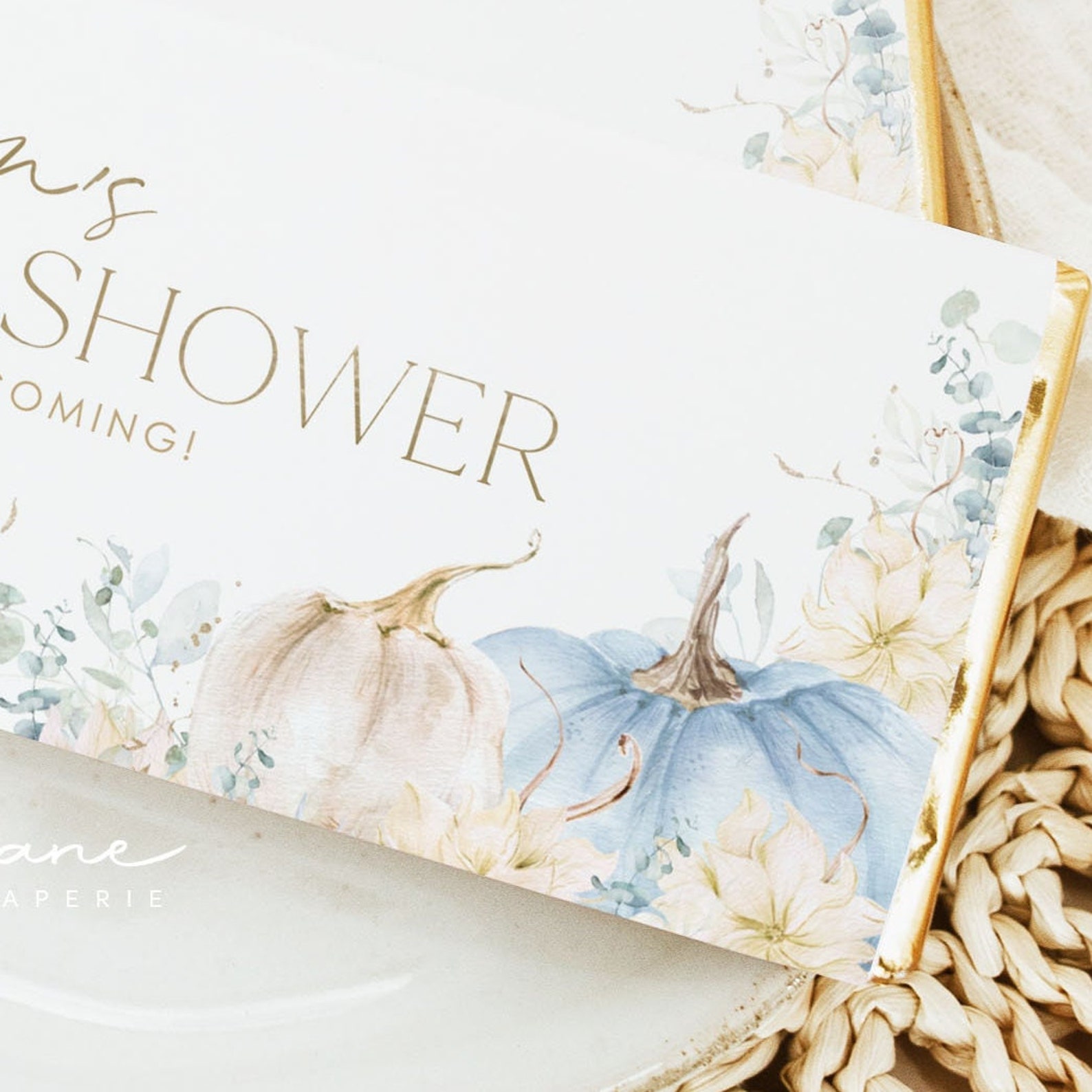 Pumpkin Chocolate Bar Wrapper Blue Candy Bar Wrapper - Etsy