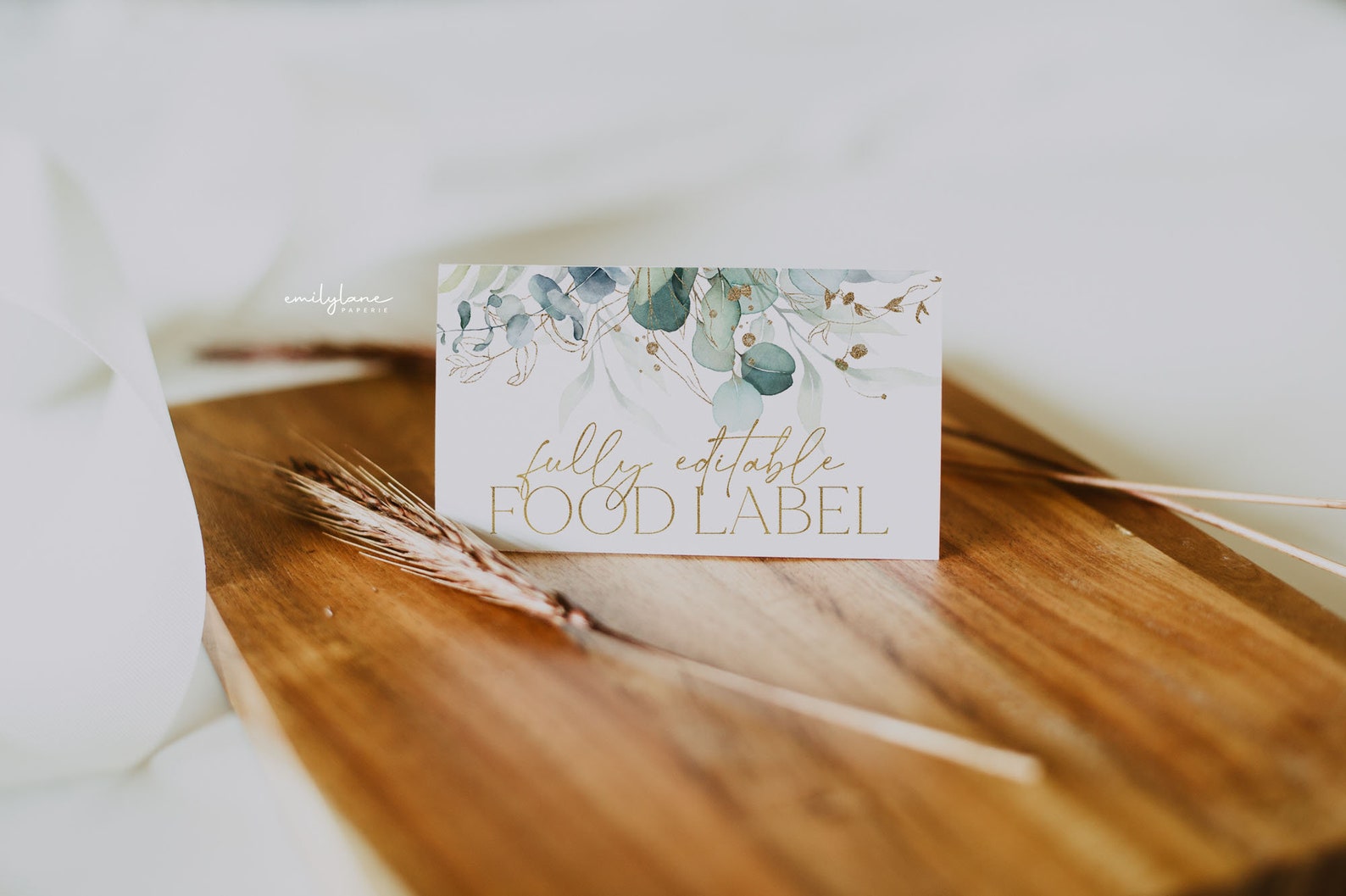 Greenery Food Labels Baby Shower Food Label Card Greenery - Etsy