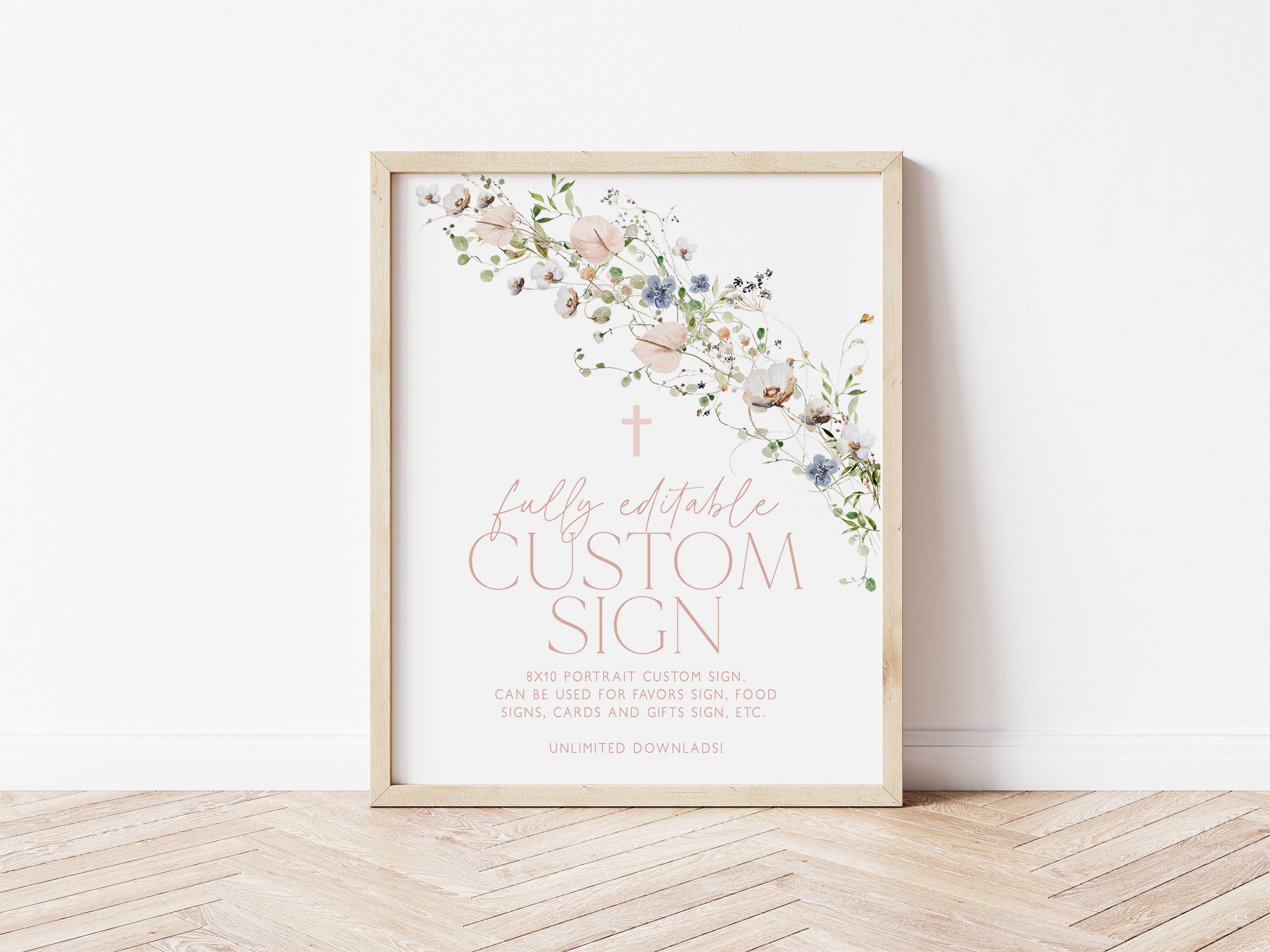 Editable Custom Sign Baptism Custom Sign Christening Custom | Etsy