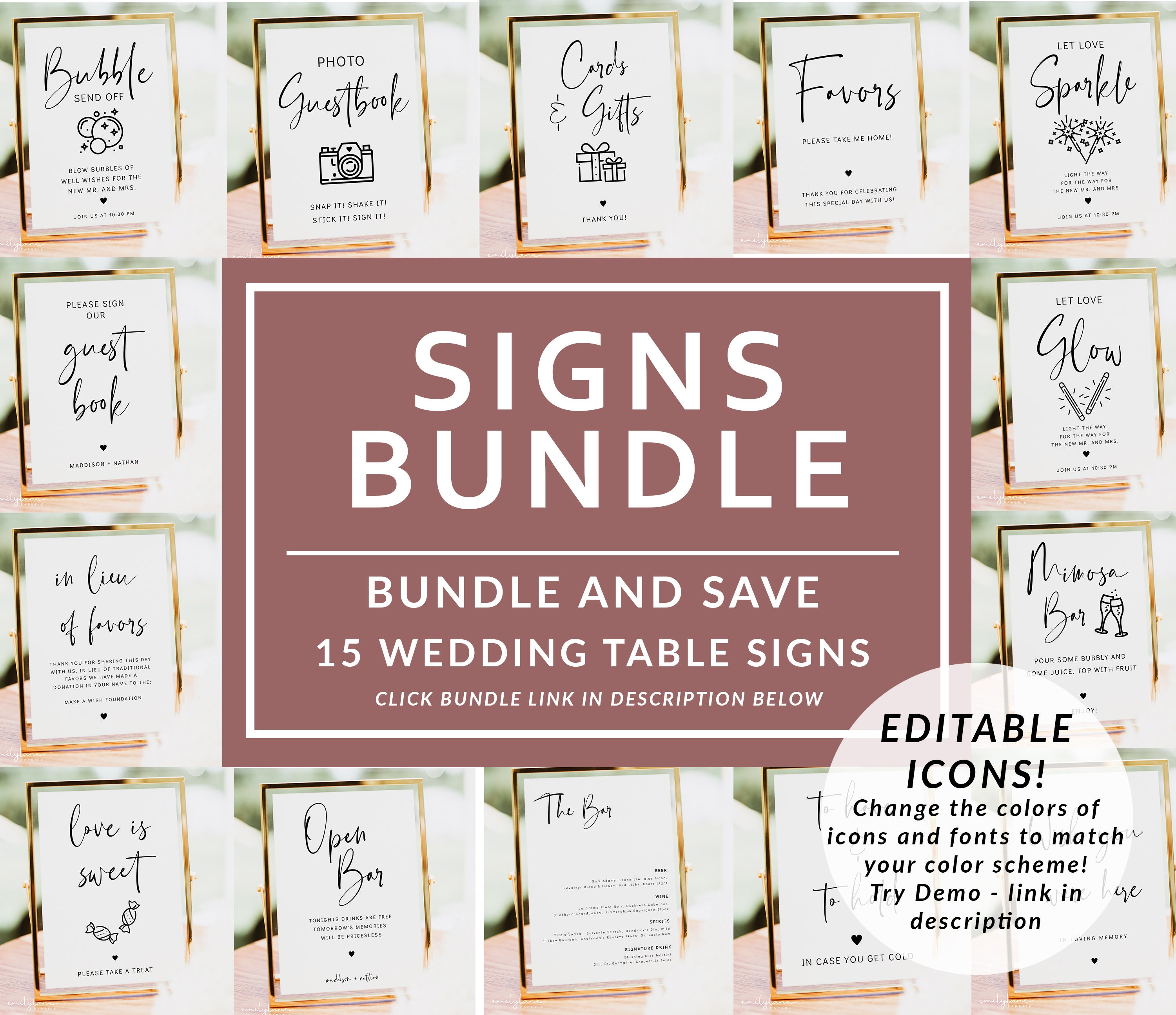 Bubble Send off Sign Printable Newlywed Send off Sign Modern | Etsy