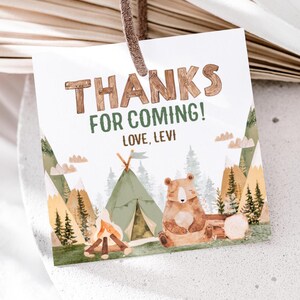 One Happy Camper Favor Tags, Editable Tags, Printable Favor Tags ...