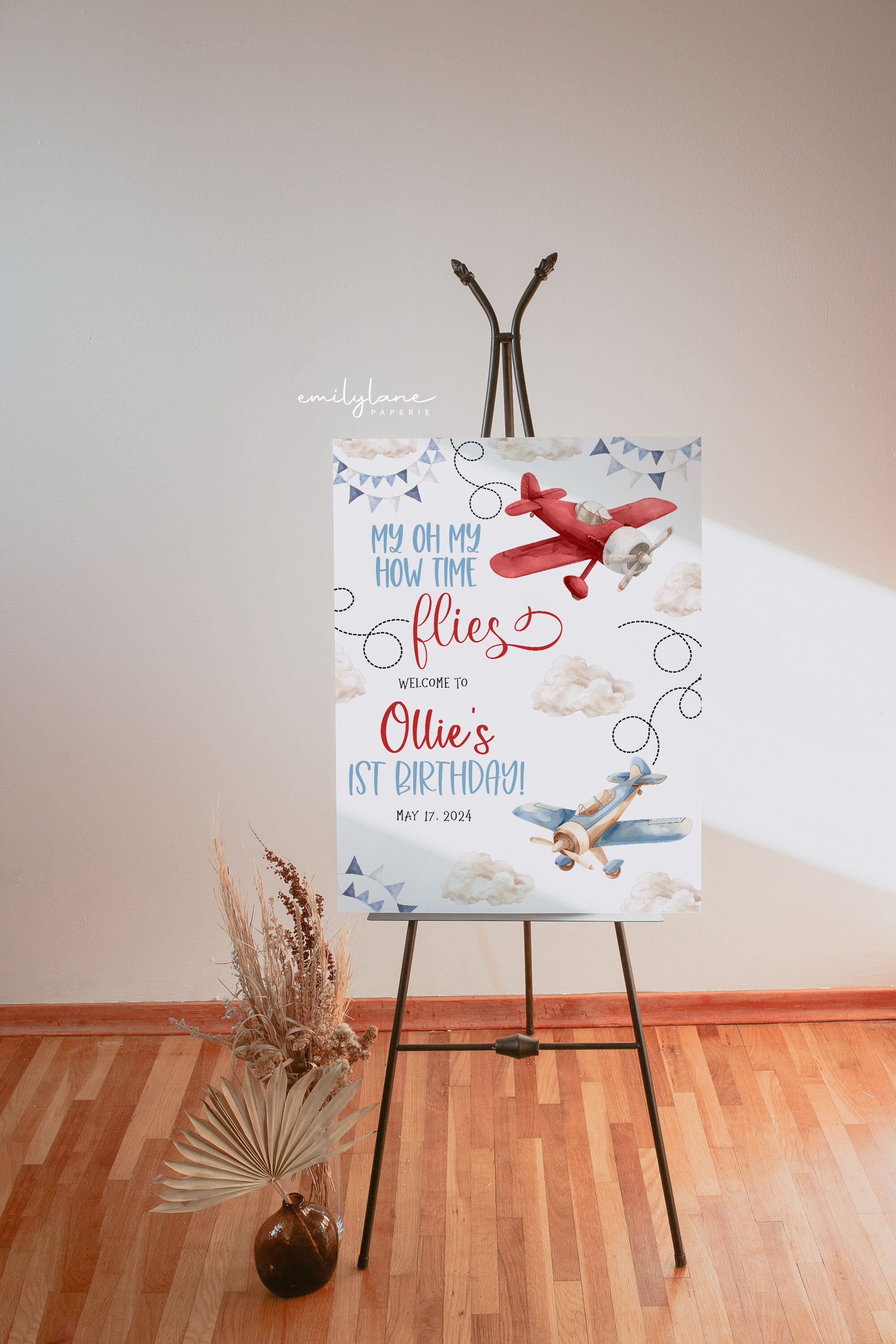 Airplane 1st Birthday Welcome Sign, Airplane Birthday Welcome Sign, 1st ...