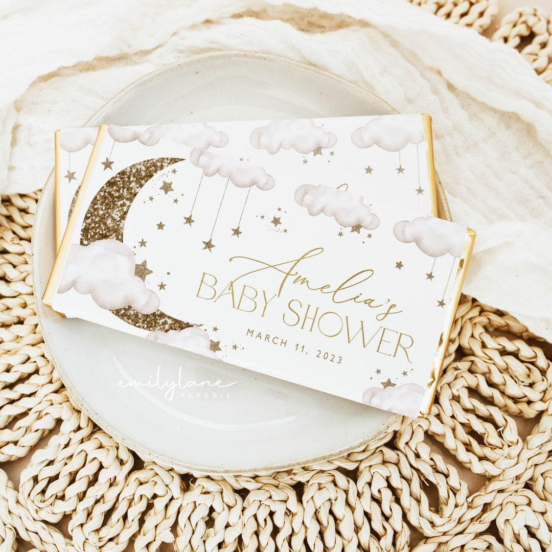 Gold Moon Stars Chocolate Bar Wrapper, Over the Moon Candy Bar Wrapper ...
