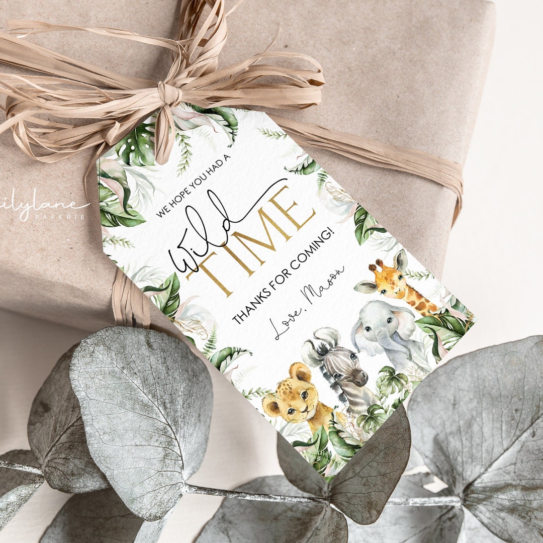 Wild One Birthday Favor Tag, Wild One Thank You Tag, Birthday Favor Tag ...