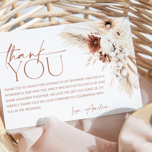 Boho Thank You Cards - Etsy