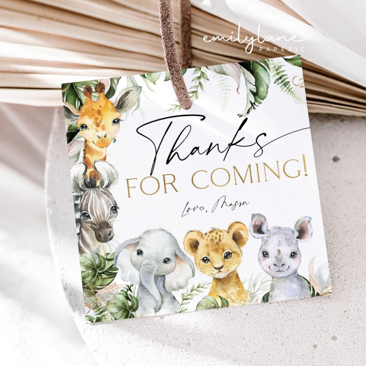Wild One Thank You Favor Tag Wild One Birthday Thank You | Etsy