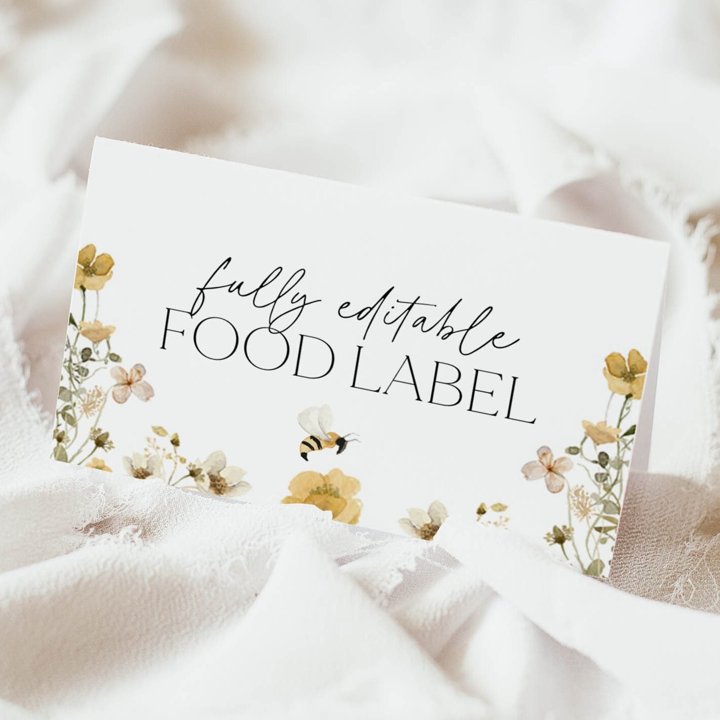 Editable Food Labels Bee Food Label Card Bee Baby Shower - Etsy UK