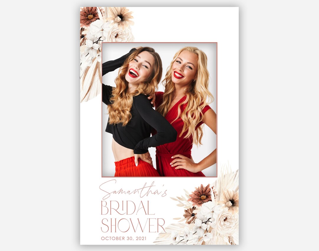 Boho Floral Bridal Shower Photo Prop, Boho Bridal Shower Photo Booth ...