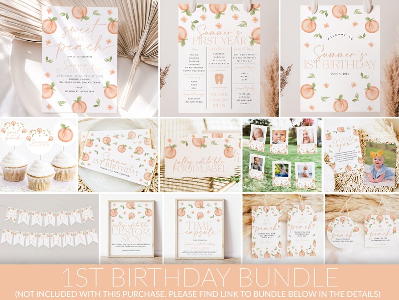 Editable Food Labels Peach Food Label Card Sweet as a Peach - Etsy