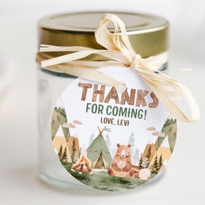One Happy Camper Favor Tags, Editable Tags, Printable Favor Tags ...