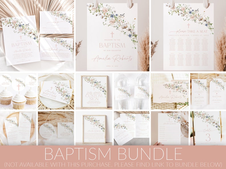 Baptism Programs Printable Christening Program Template - Etsy