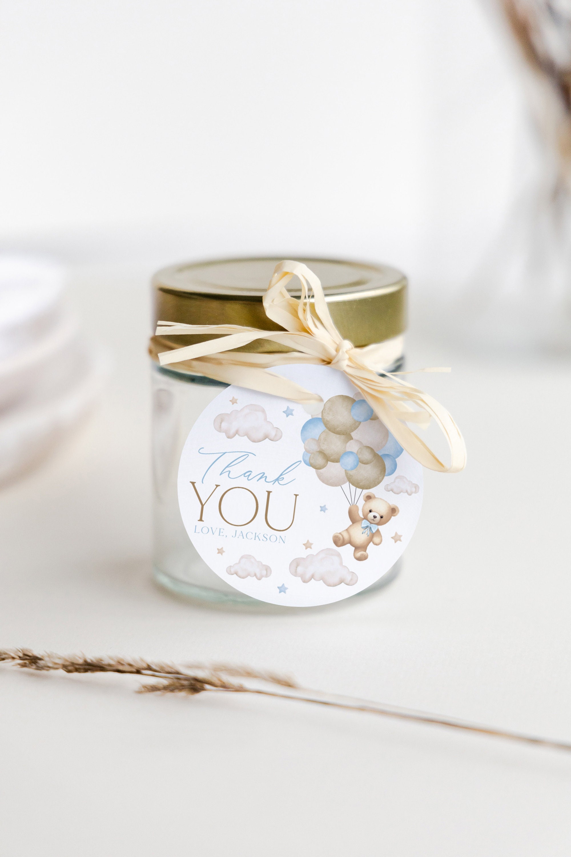 Bear 1st Birthday Thank You Favor Tag, Beary 1st Birthday Thank You Tag ...