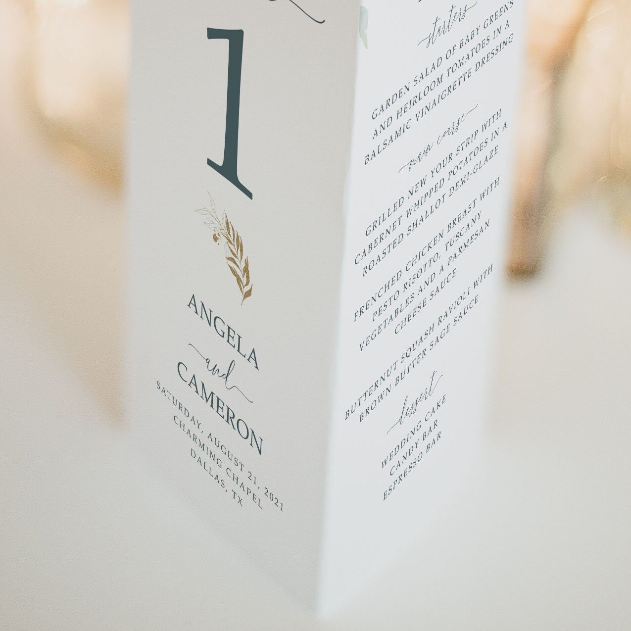 Eucalyptus Tri-fold Table Number Template Editable Tri-fold | Etsy