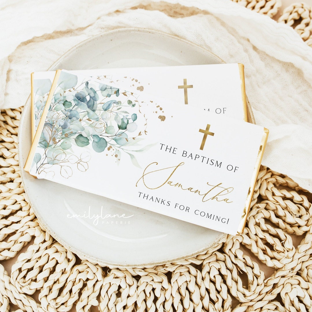 Chocolate Bar Wrapper Template, Printable Candy Bar Wrapper, Baptism ...