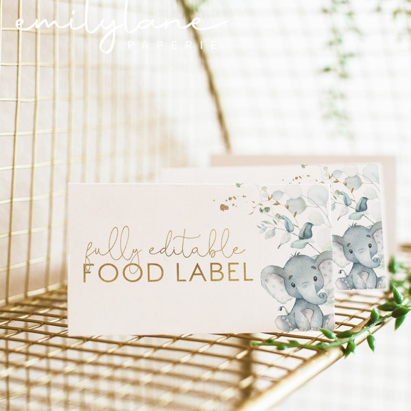 Elephant Labels - Etsy