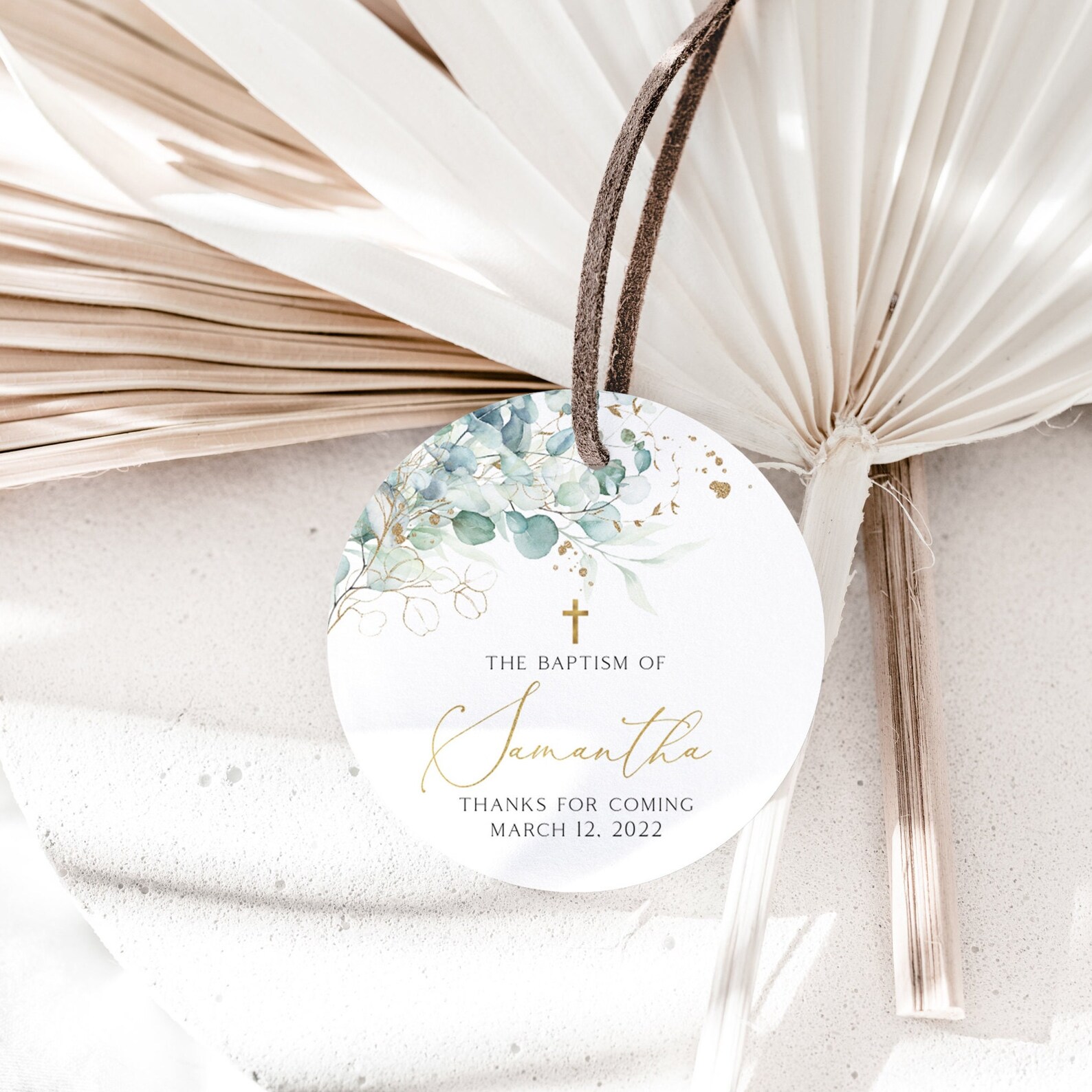 Baptism Favor Tags Editable Tags Christening Favor Tags - Etsy