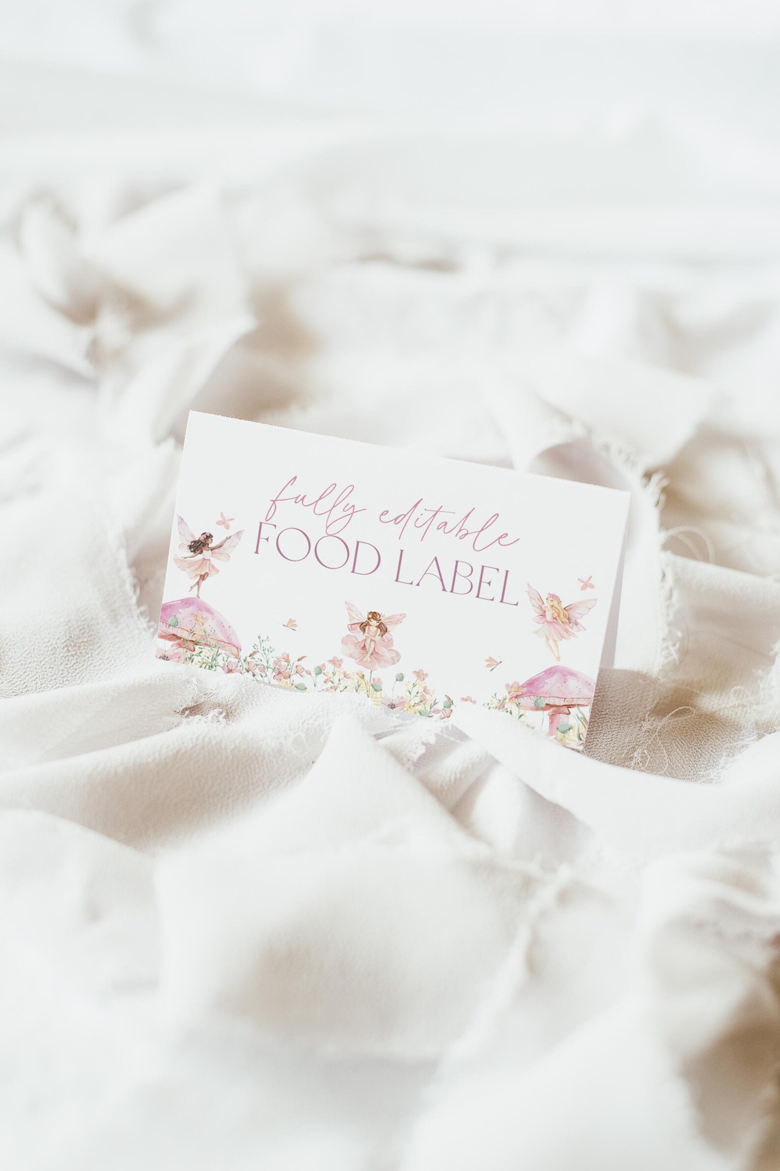 Fairy Food Labels, Fairy Garden Food Label Card, Fairy 1st Birthday ...