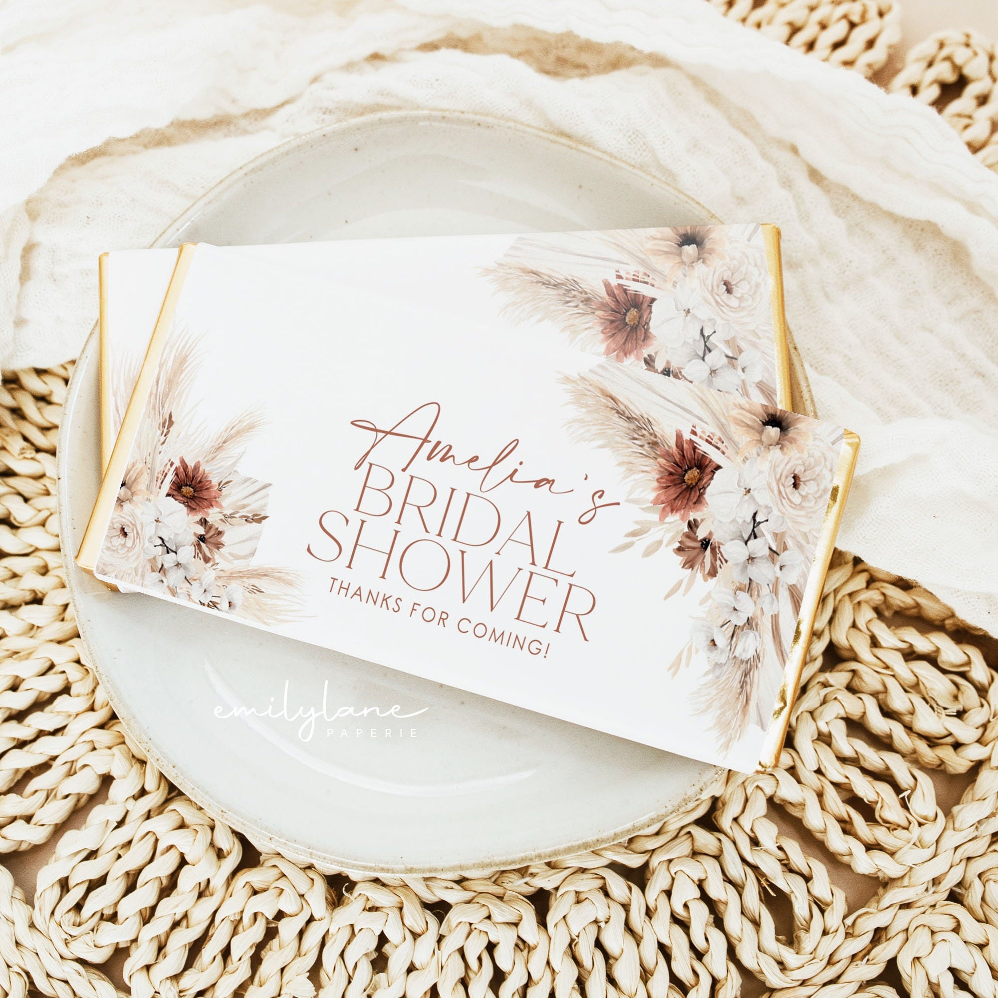 Boho Floral Chocolate Bar Wrapper Boho Candy Bar Wrapper - Etsy