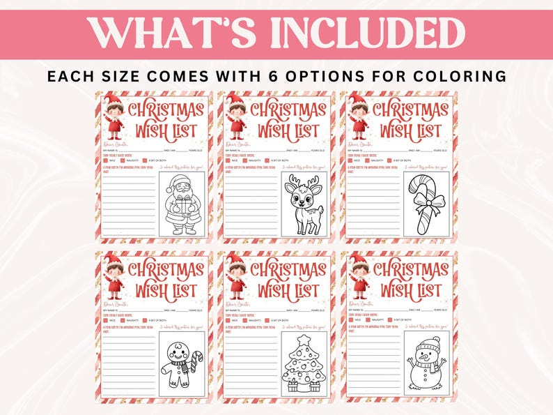 Christmas Wish List Printable, Editable Letter to Santa Template for ...