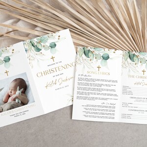 Baptism Programs, Printable Christening Program Template, Printable ...