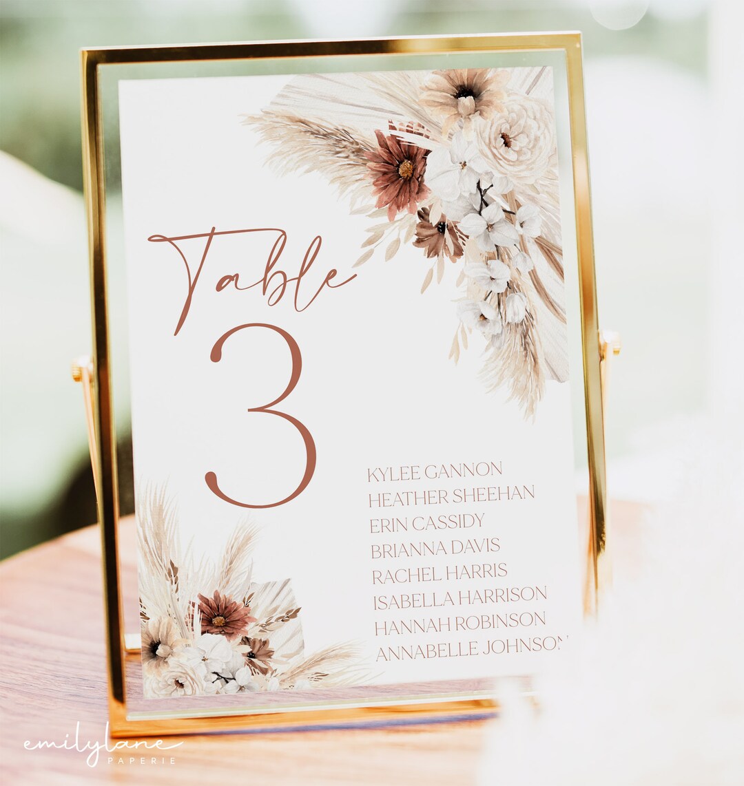 Boho Table Numbers, Bridal Shower Table Numbers, Boho Floral Table ...
