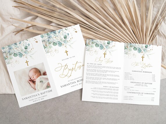 Baby Christening Program Template