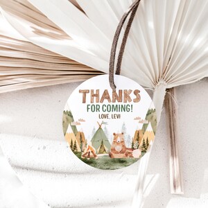 One Happy Camper Favor Tags, Editable Tags, Printable Favor Tags ...