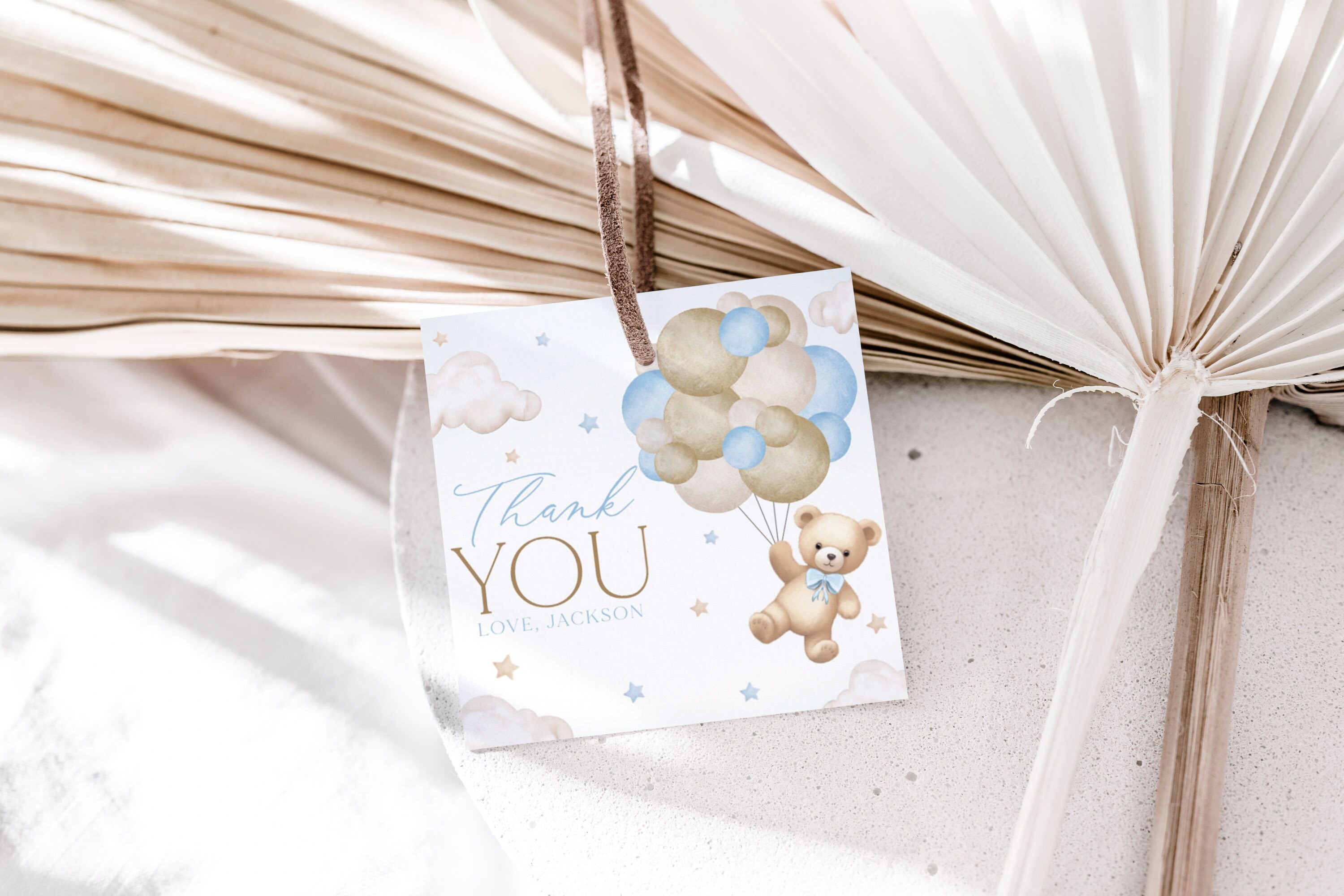Bear 1st Birthday Thank You Favor Tag, Beary 1st Birthday Thank You Tag ...