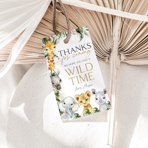 Wild One Birthday Favor Tag, Wild One Thank You Tag, Birthday Favor Tag ...