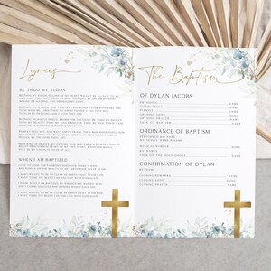 Baptism Programs, Printable Christening Program Template, Printable ...