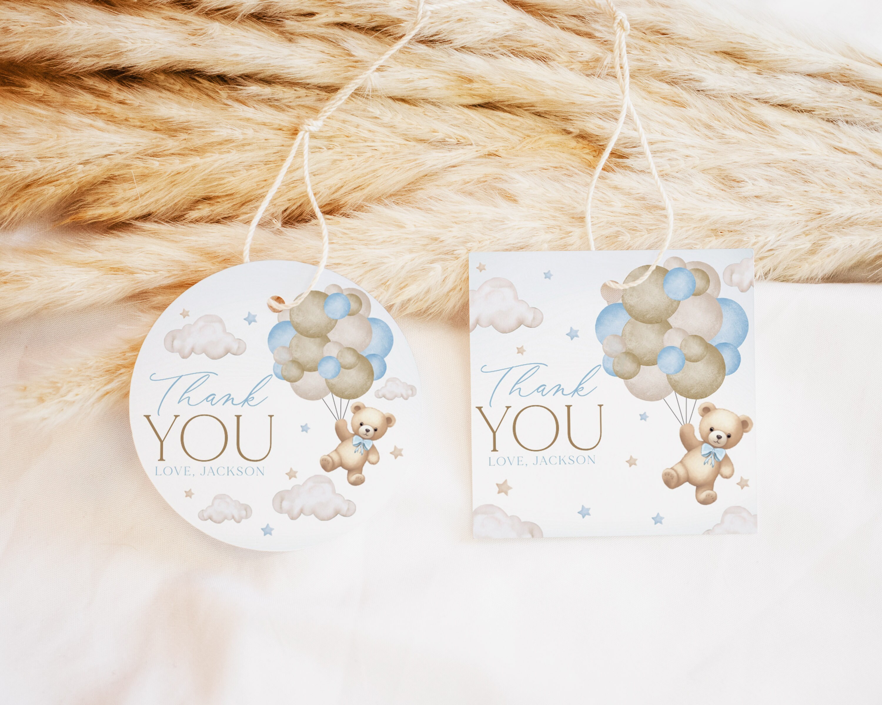 Bear 1st Birthday Thank You Favor Tag, Beary 1st Birthday Thank You Tag ...