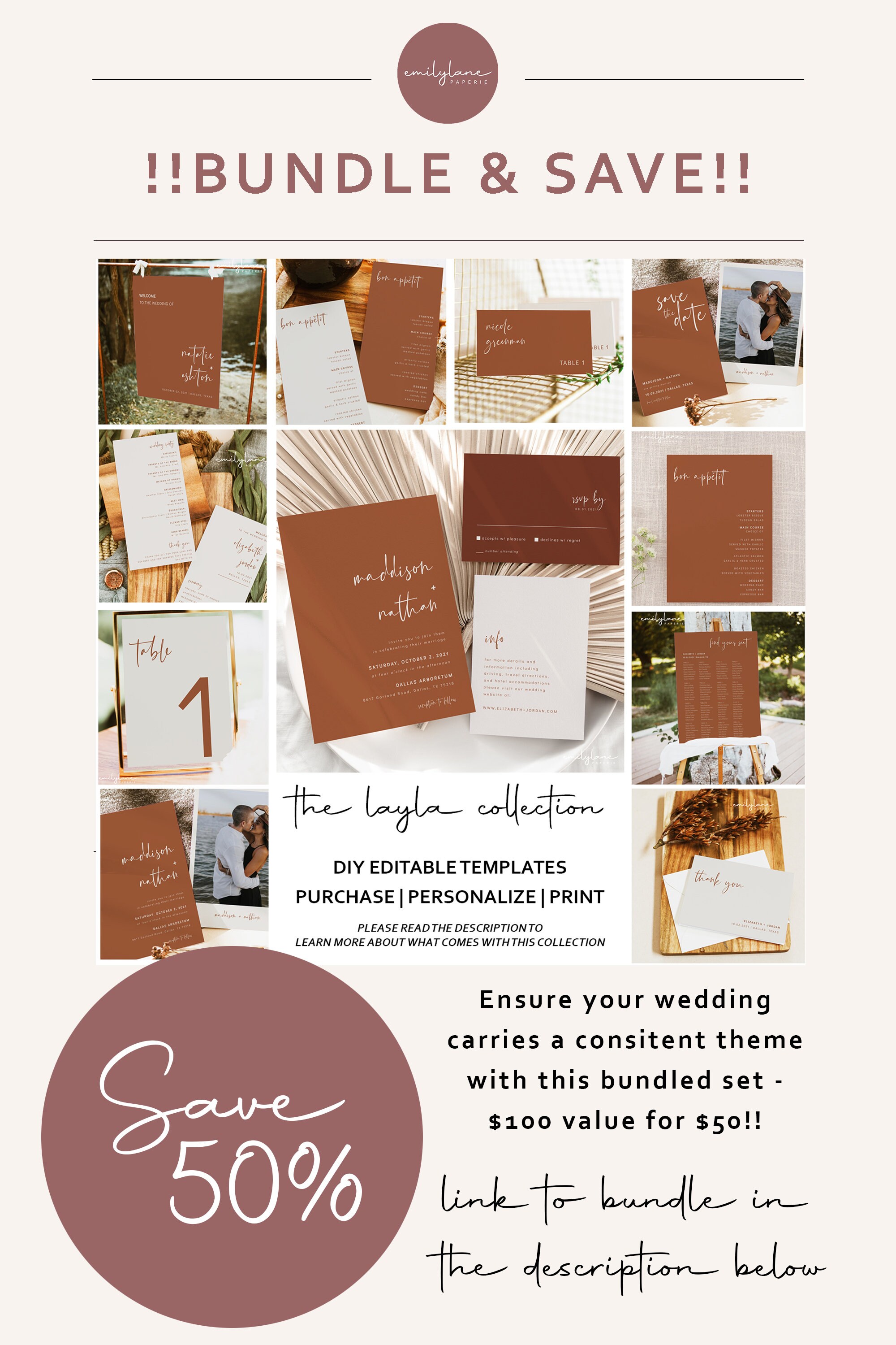 Terracotta Cards and Gifts Sign Template, Burnt Orange Wedding Gifts ...