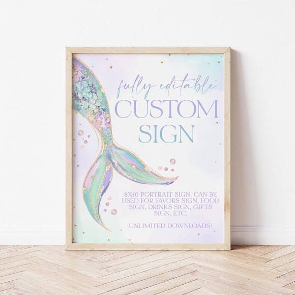 Mermaid Tail Sign - Etsy