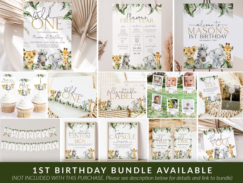 Wild One Birthday Boy Invitation Wild One Invitation | Etsy