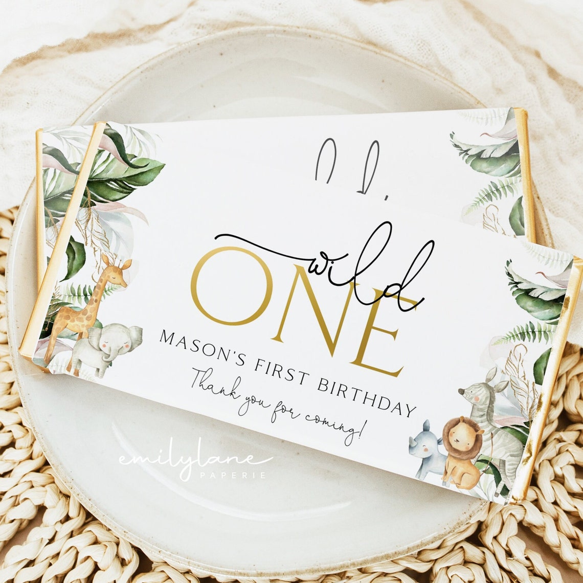 Wild One Candy Bar Wrapper Wild One Chocolate Bar Wrapper | Etsy