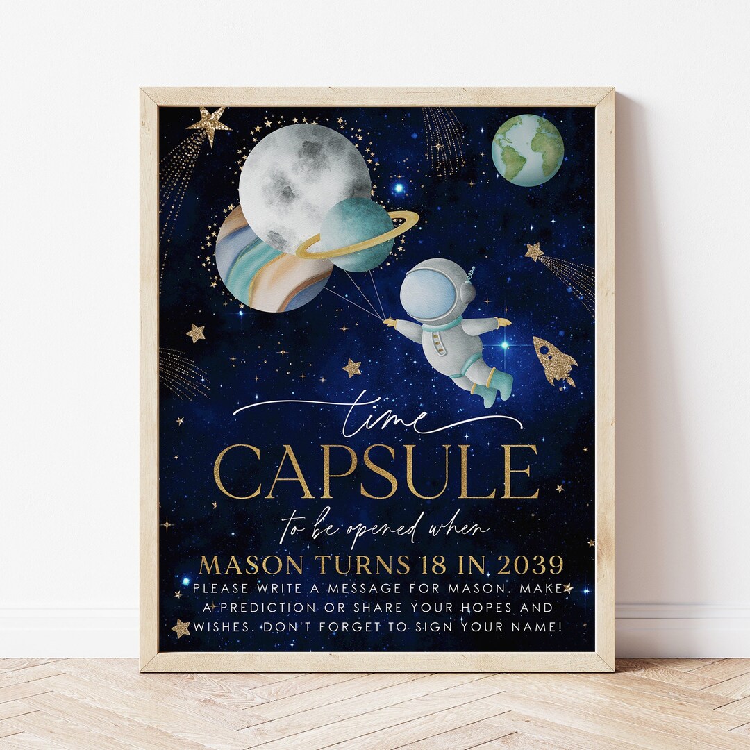Outer Space Time Capsule, First Trip Around the Sun Birthday Time ...