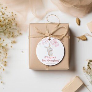 Some Bunny Favor Tags, Editable Printable Favor Tags, Bunny 1st ...