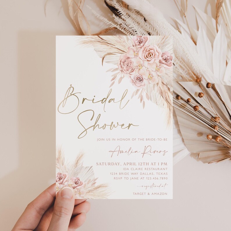 Boho Bridal Shower Invitations