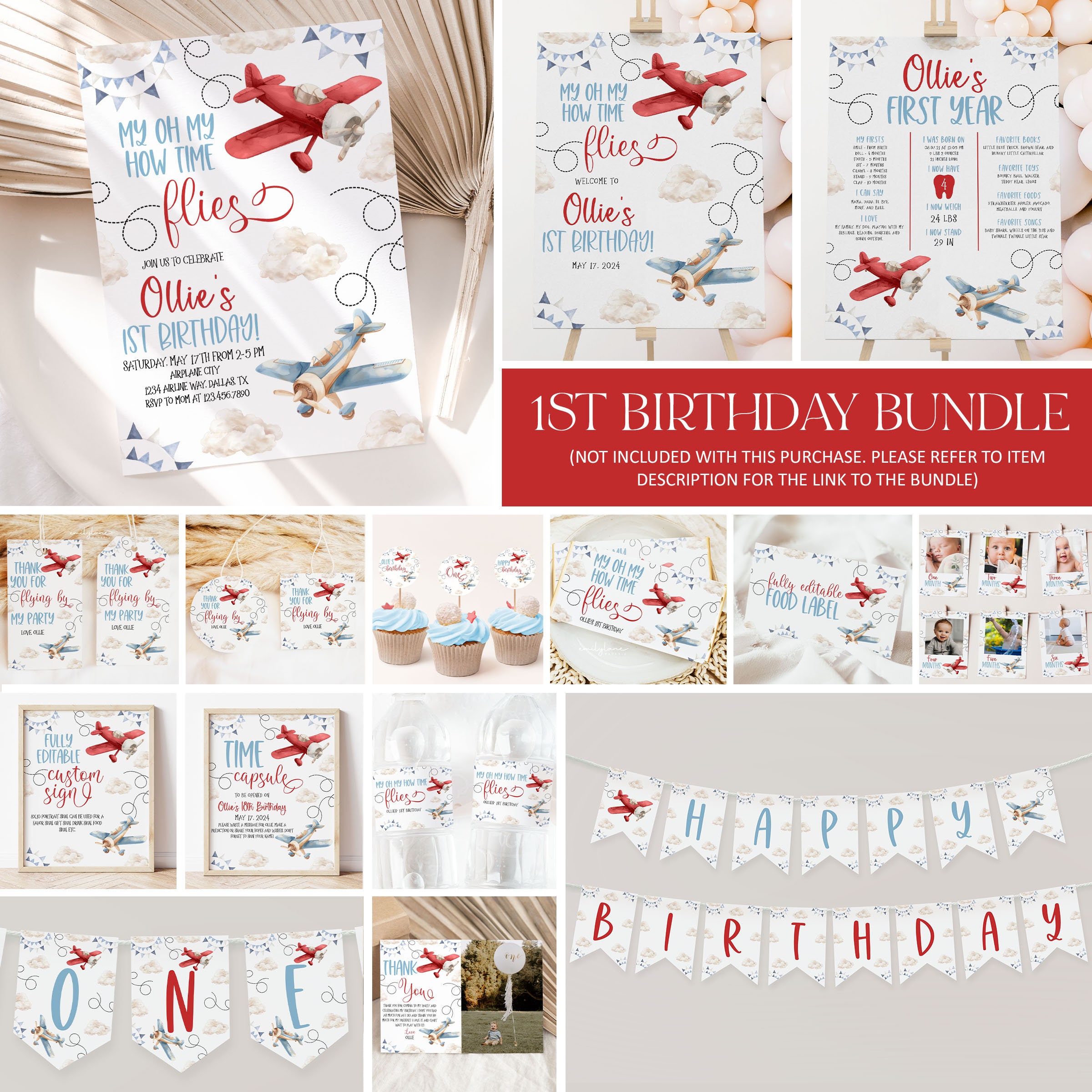 Airplane 1st Birthday Welcome Sign, Airplane Birthday Welcome Sign, 1st ...