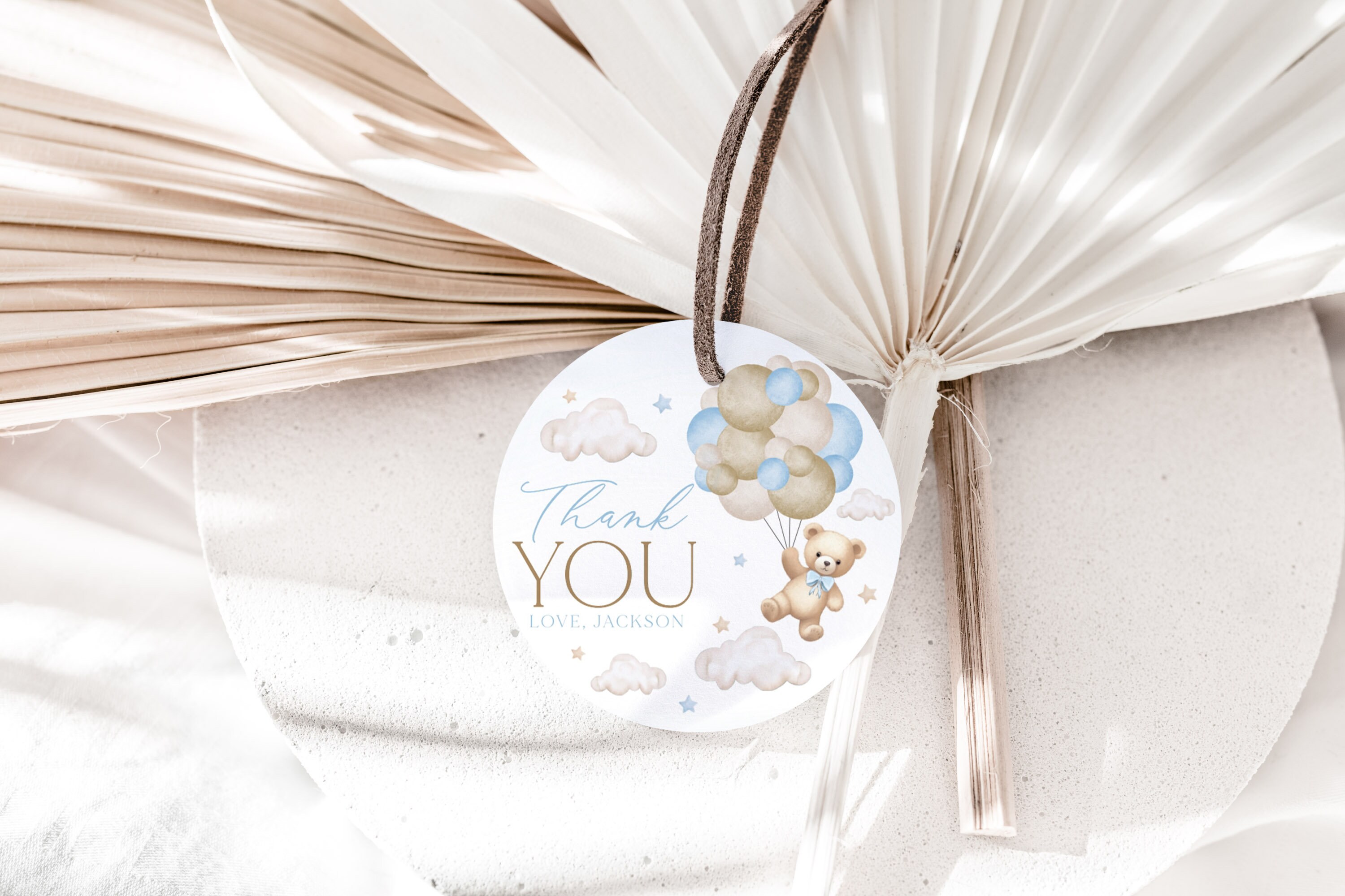 Bear 1st Birthday Thank You Favor Tag, Beary 1st Birthday Thank You Tag ...