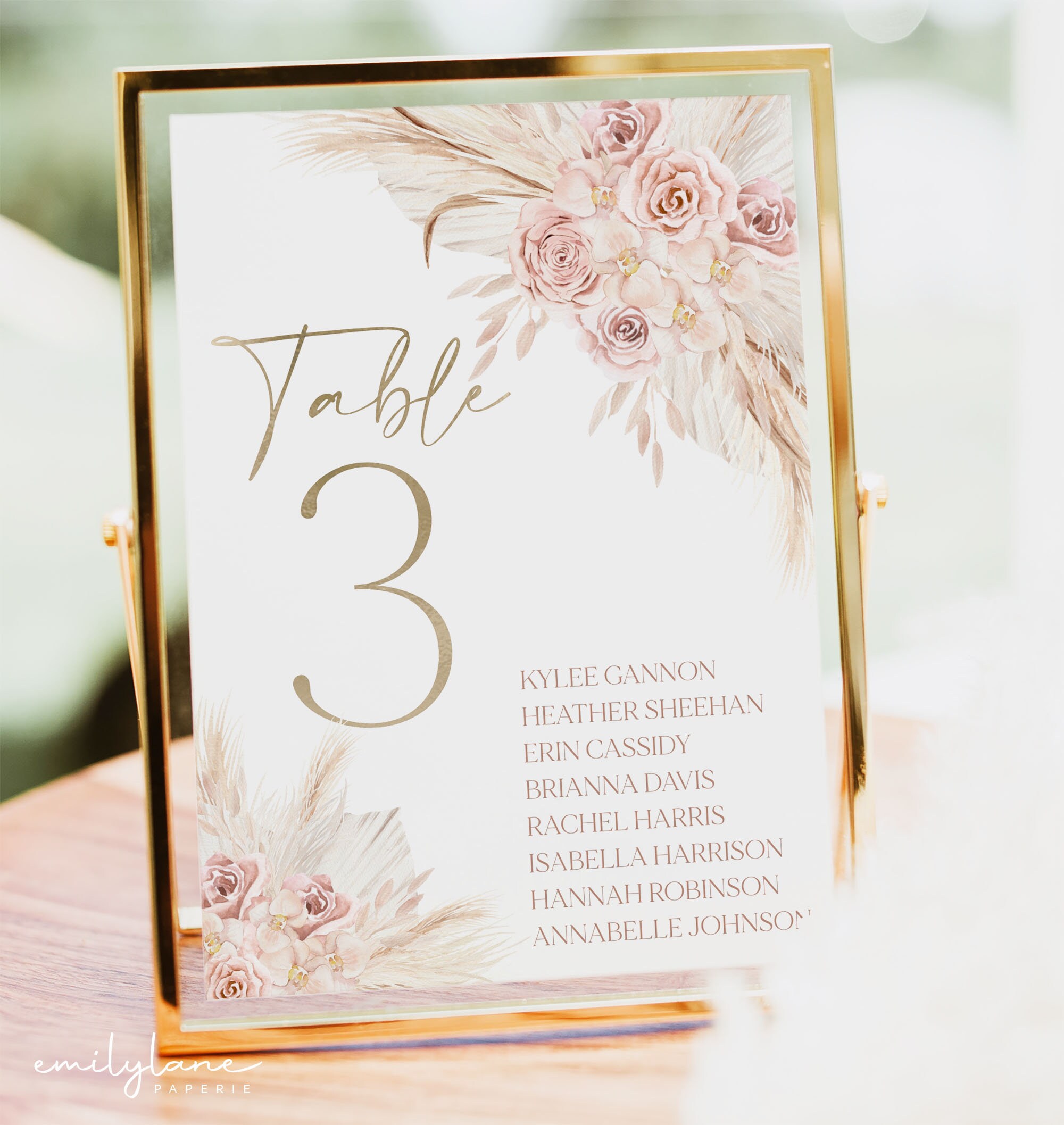 Pink Boho Table Numbers, Bridal Shower Table Numbers, Boho Floral Table ...