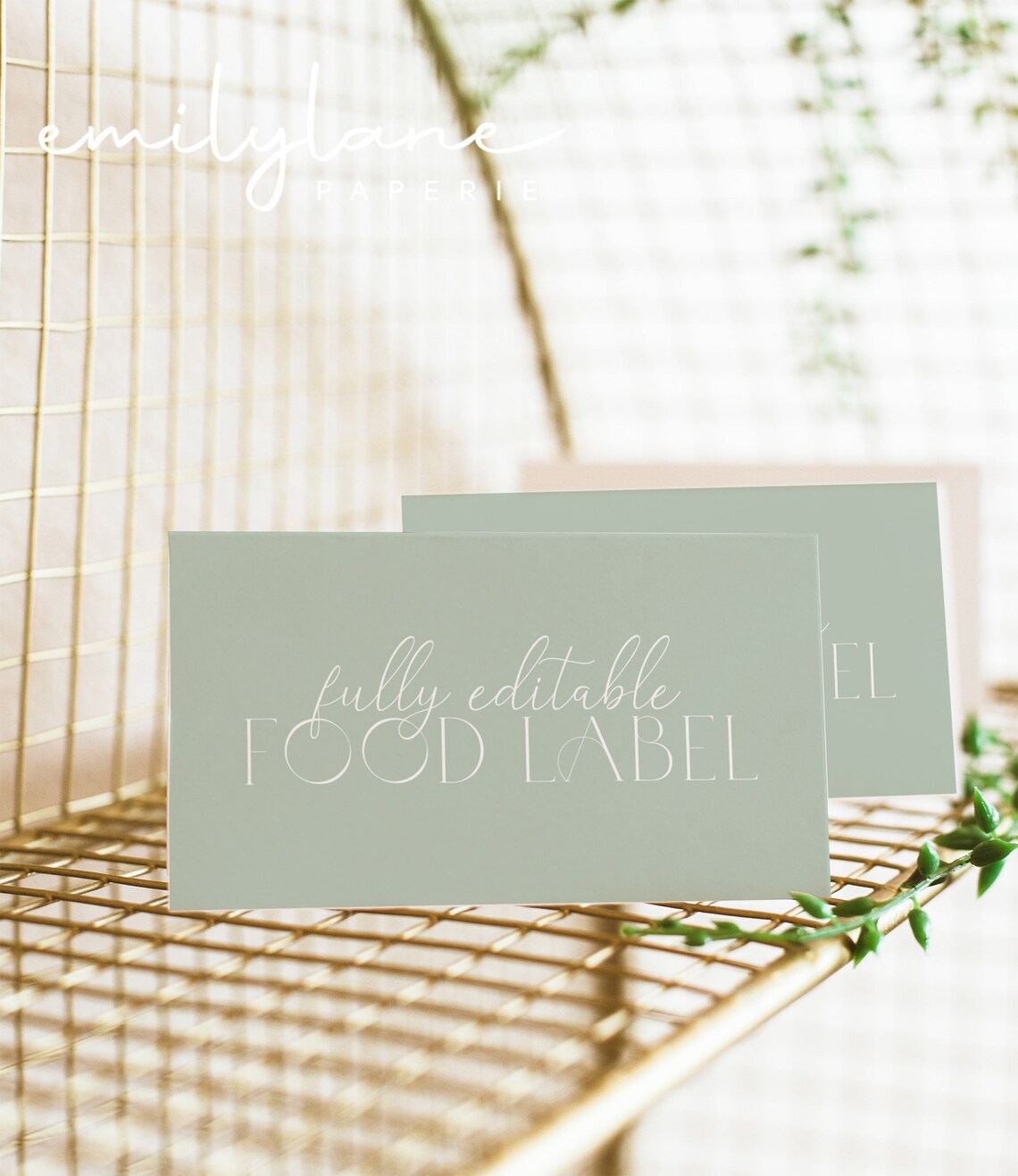 Sage Green Food Labels Boho Baby Shower Food Label Card - Etsy