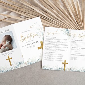 Baptism Programs, Printable Christening Program Template, Printable ...