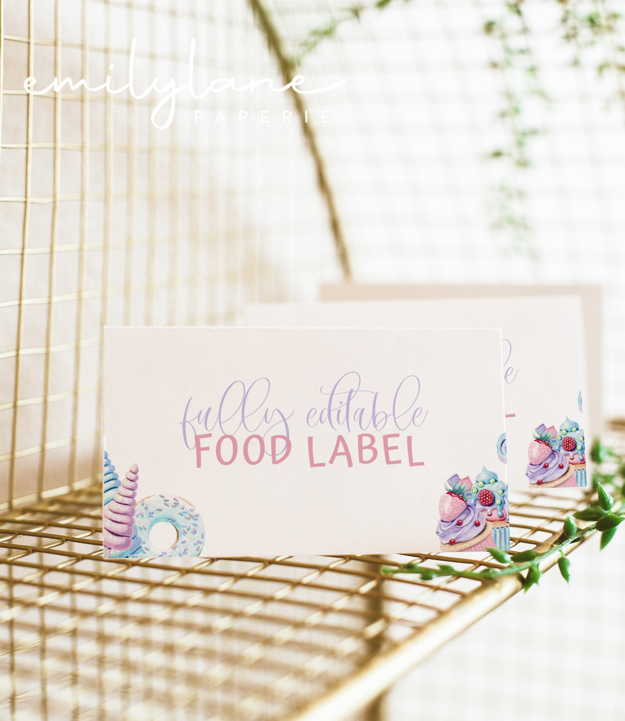 Editable Food Labels Sweet One Food Label Card Birthday Food - Etsy