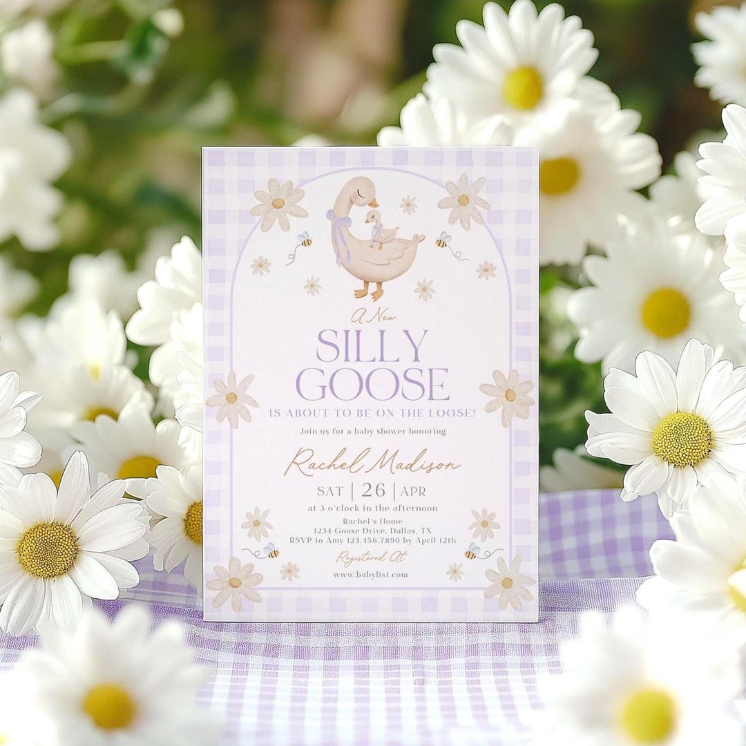 Silly Goose Baby Shower Invitation, Gender Neutral Baby Shower Invite ...